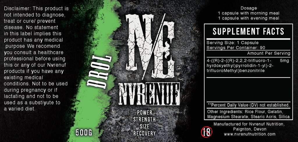 Nvrenuf Nutrition DROL (Ligandrol LGD-4033) 60 Capsules – The Little ...